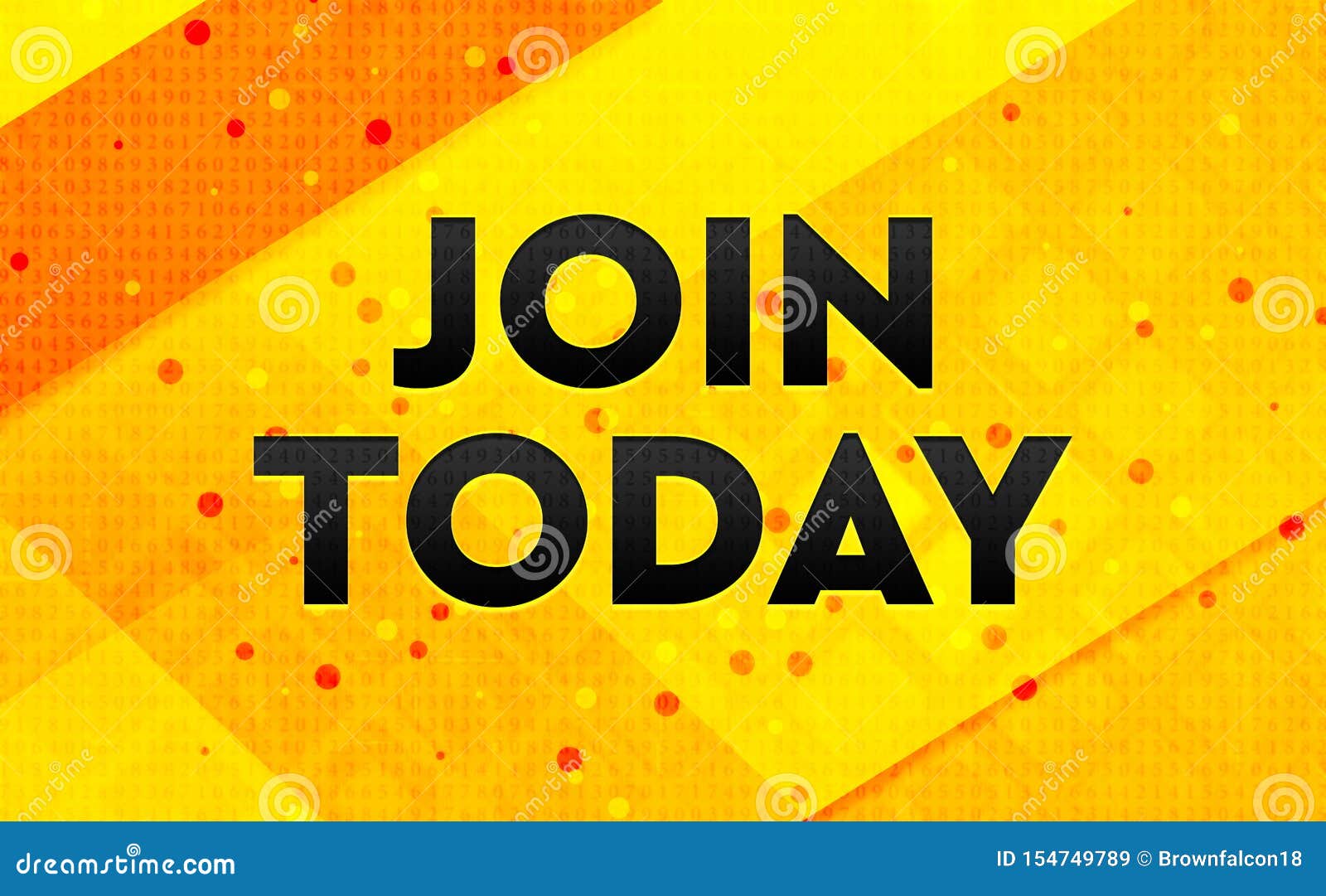 Join Today Abstract Digital Banner Yellow Background Stock Illustration ...