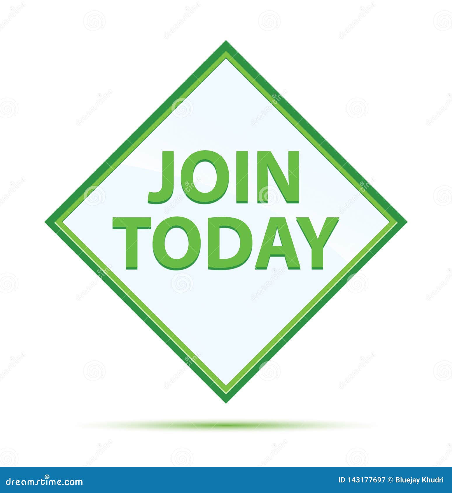 Join Today Modern Abstract Green Diamond Button Stock Illustration ...