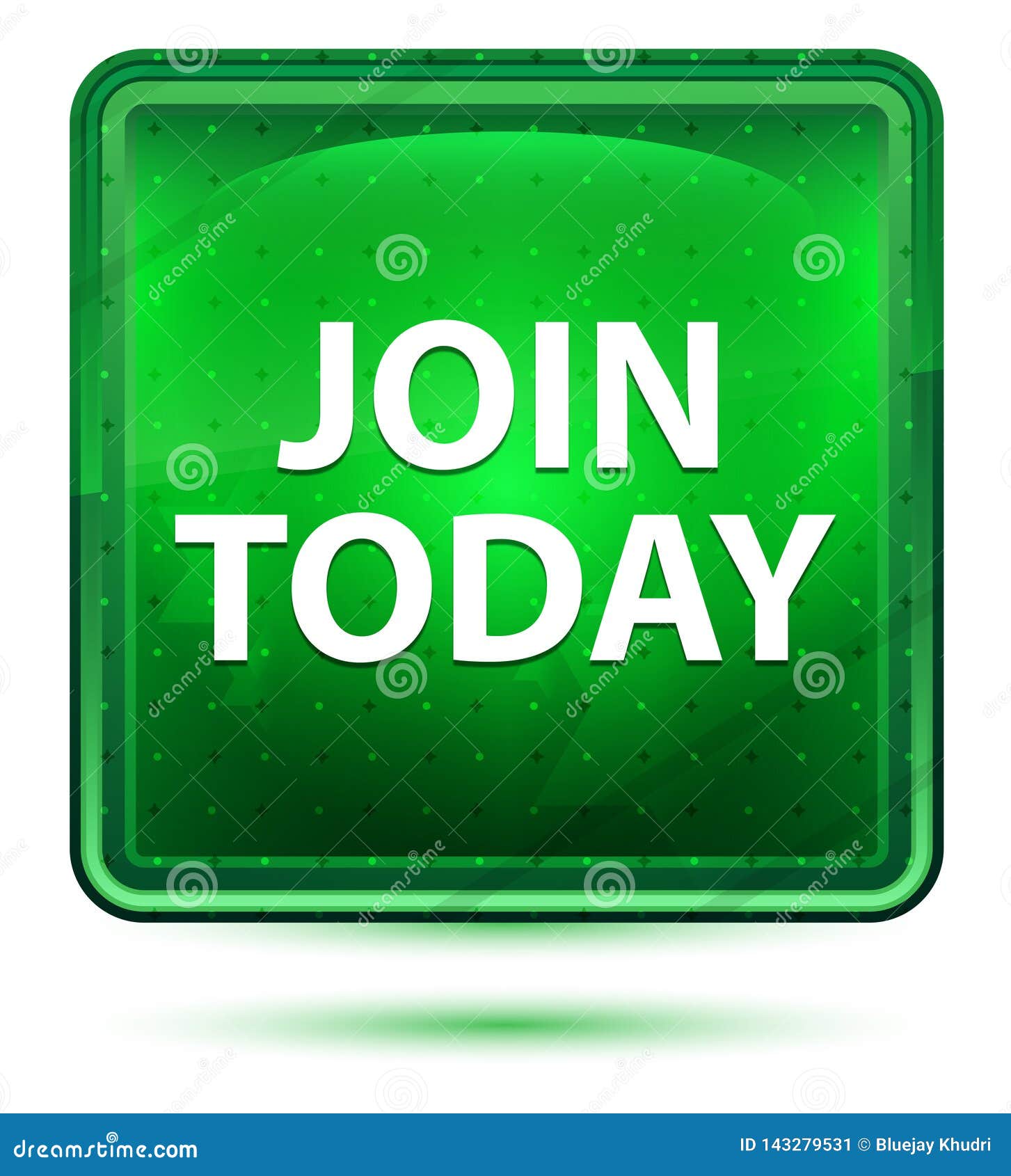 Join Today Neon Light Green Square Button Stock Illustration ...