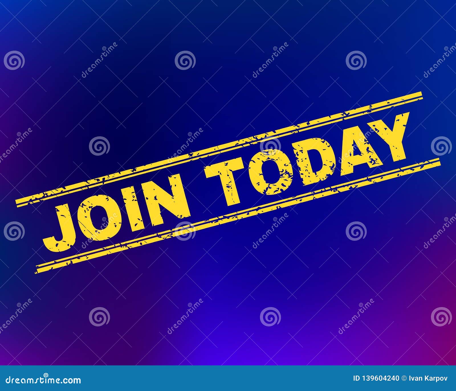 JOIN TODAY Scratched Stamp Seal on Gradient Background Stock Vector ...