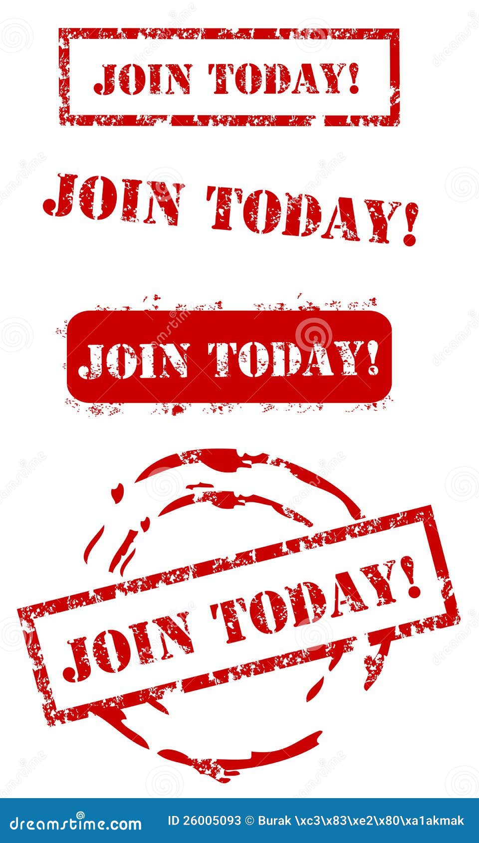 Join today stamp set stock vector. Illustration of grunge - 26005093