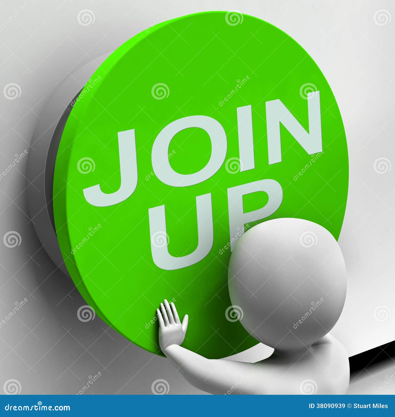 Join Up Button Means Subscribe or Become a Member Stock Illustration ...