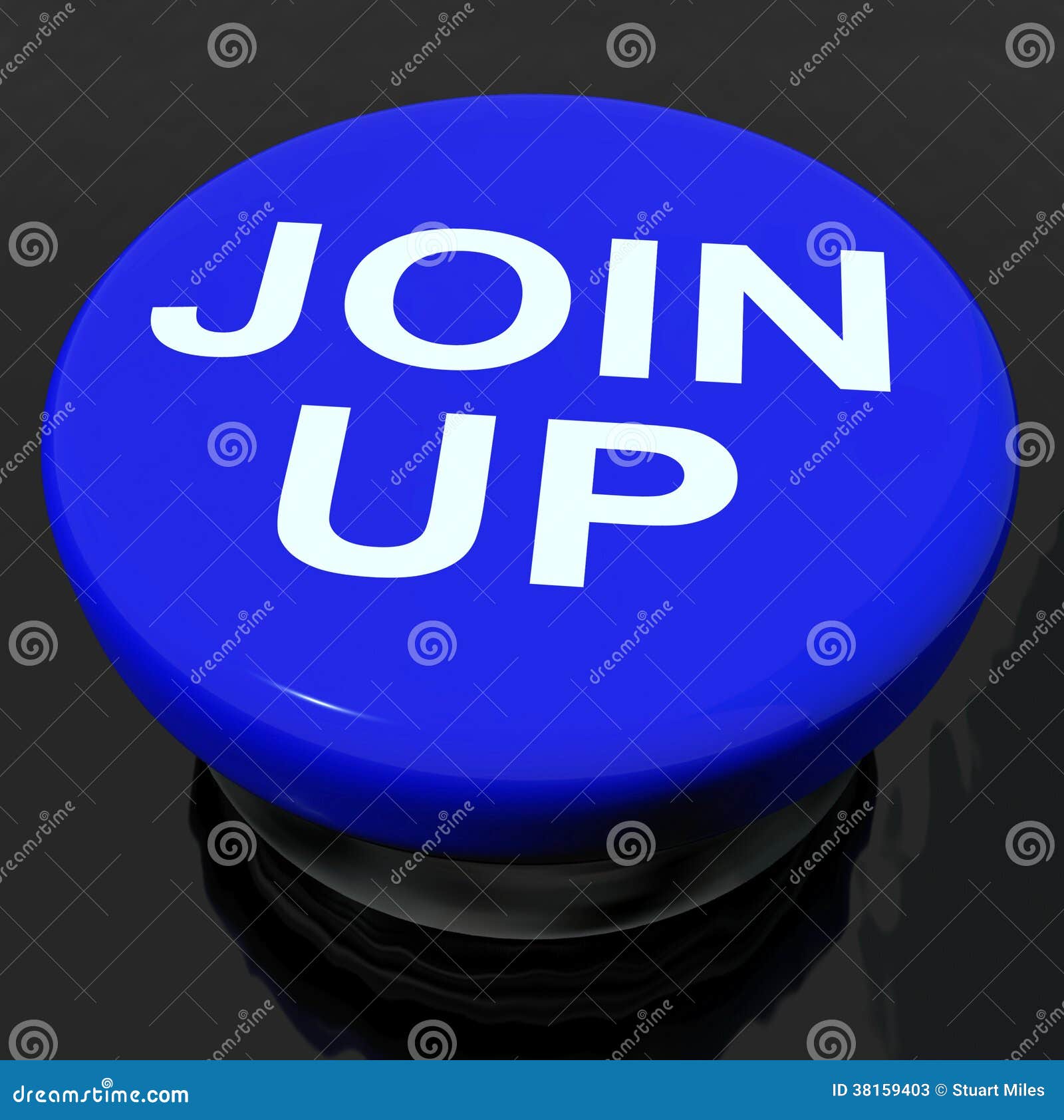Join Up Button Shows Joining Membership Register Stock Illustration ...