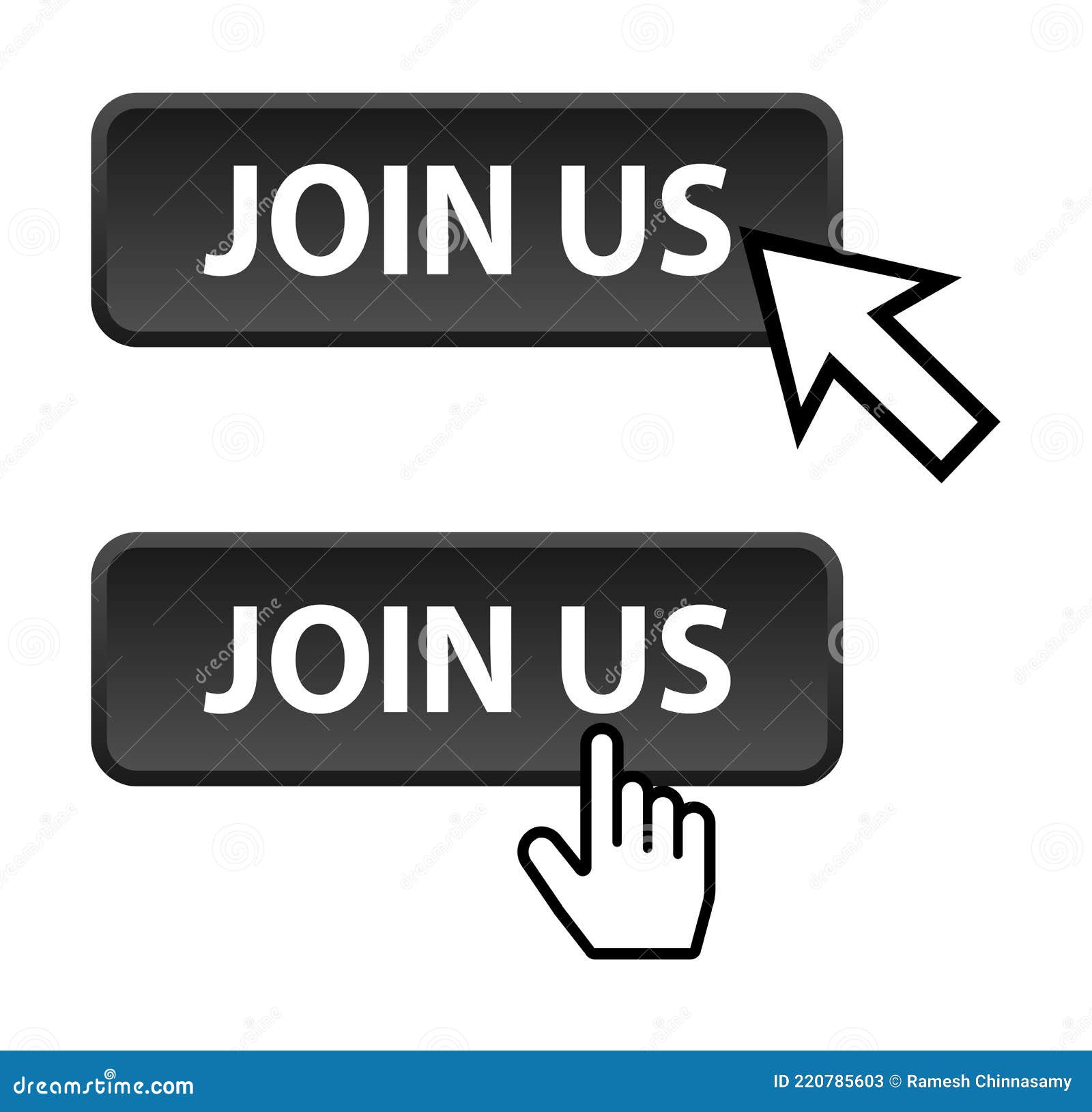 Join us button stock vector. Illustration of abstract - 220785603