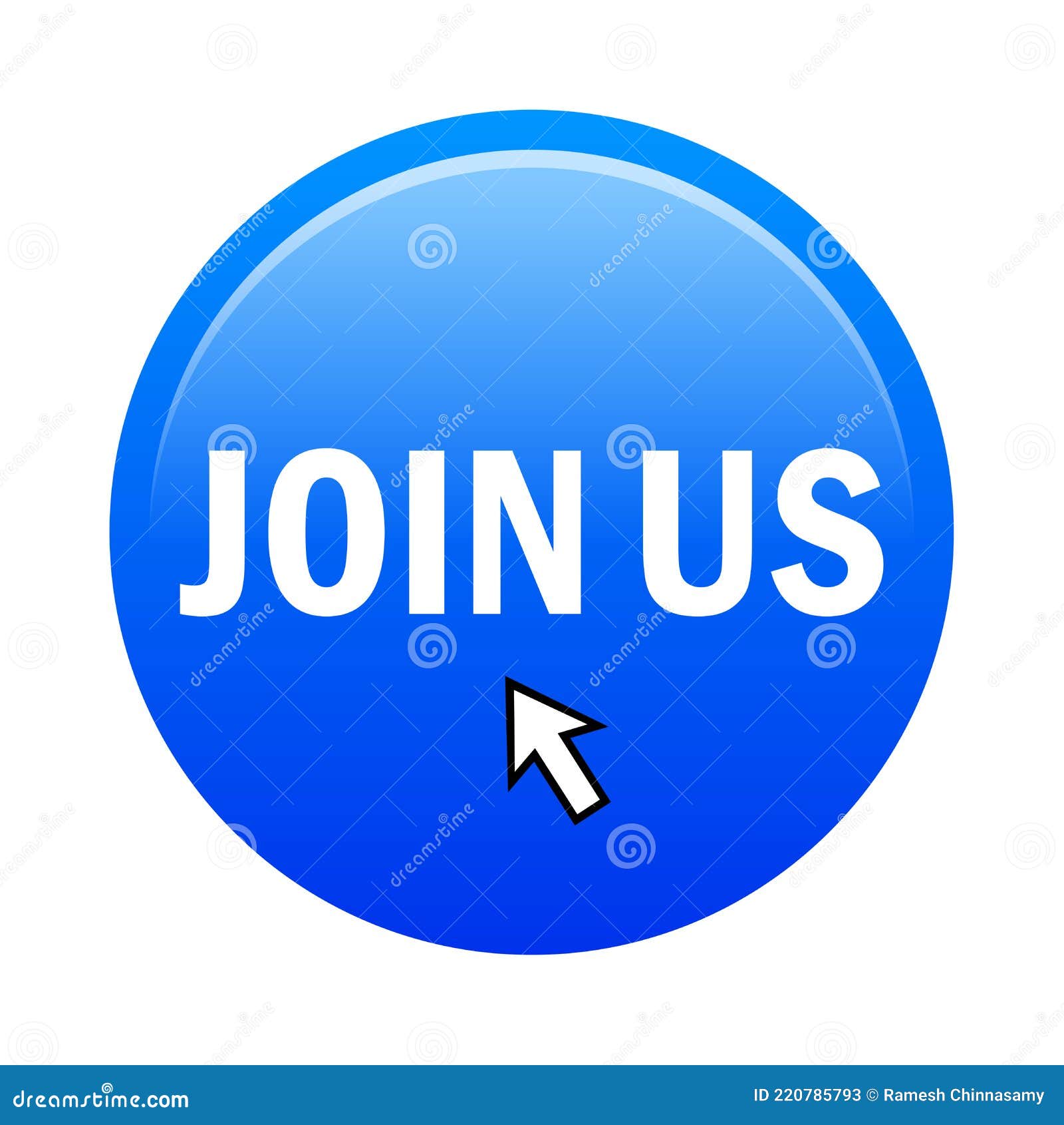 Join us button stock vector. Illustration of hand, abstract - 220785793
