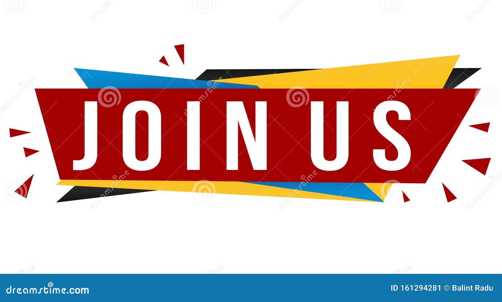 Join us banner design stock vector. Illustration of banner - 161294281