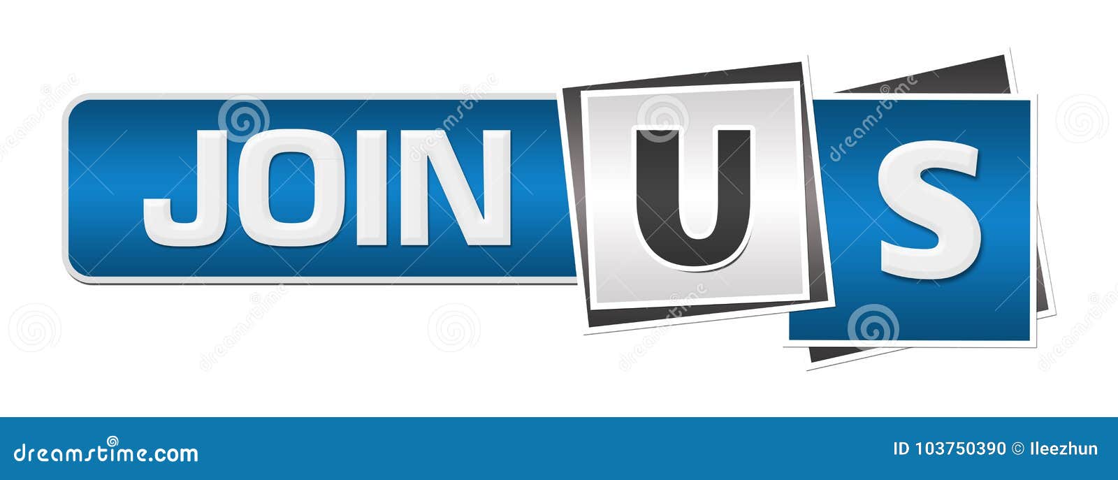 Join Us Blue Grey Squares Bar Stock Illustration - Illustration of ...