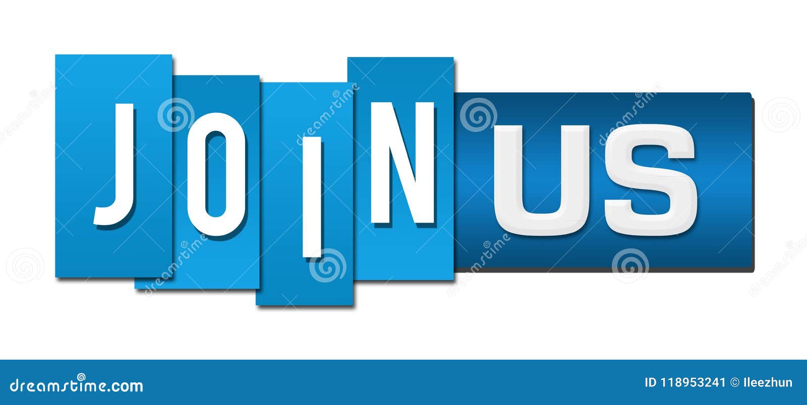 Join Us Blue Stripes Bar Horizontal Stock Illustration - Illustration ...