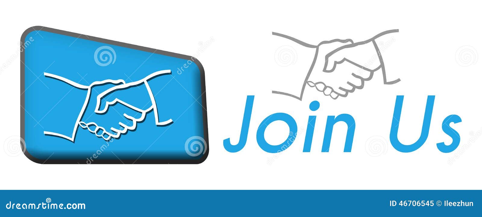 Join Us Blue Triangle stock illustration. Illustration of hand - 46706545