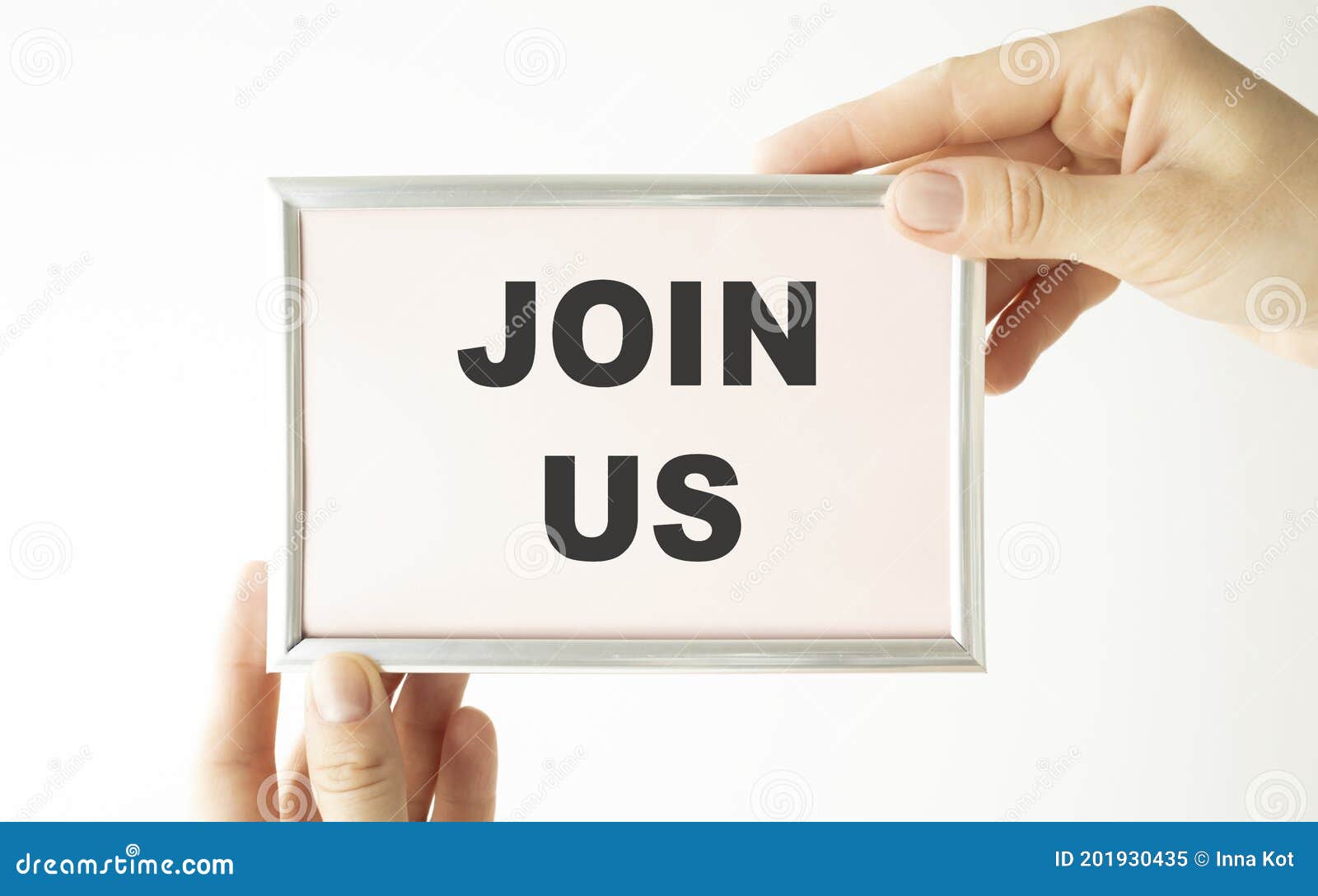 Join Us Concept,Blackboard on a Natural Stock Image - Image of ...