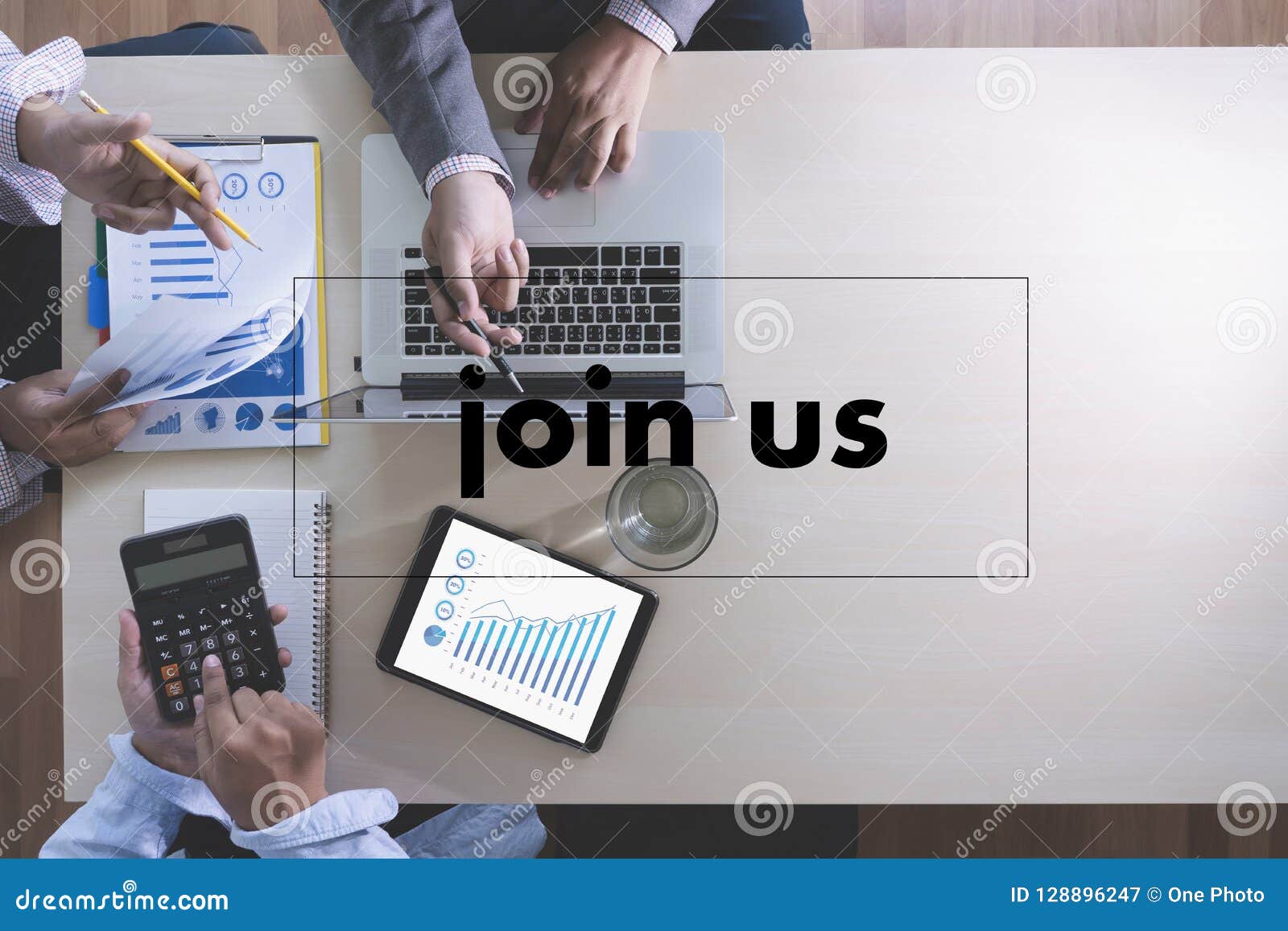 Join Us Concept Businessman Working at Office JOIN OUR TEAM Stock Image ...