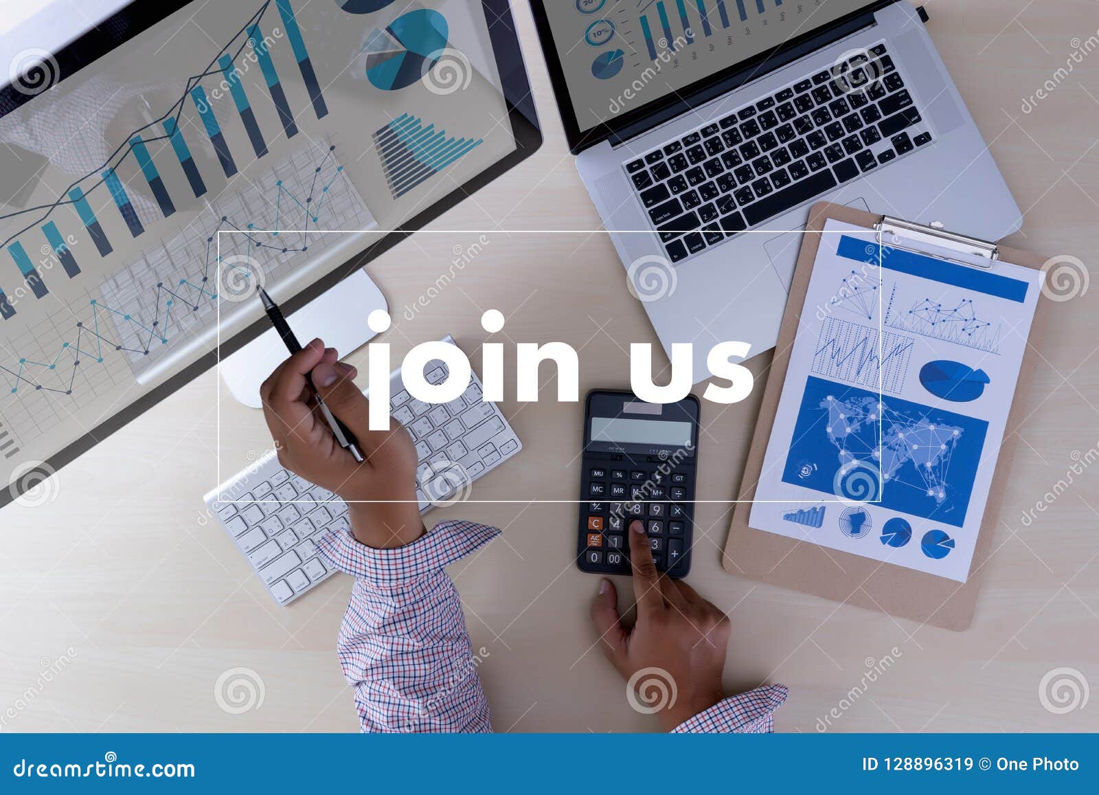 Join Us Concept Businessman Working at Office JOIN OUR TEAM Stock Image ...