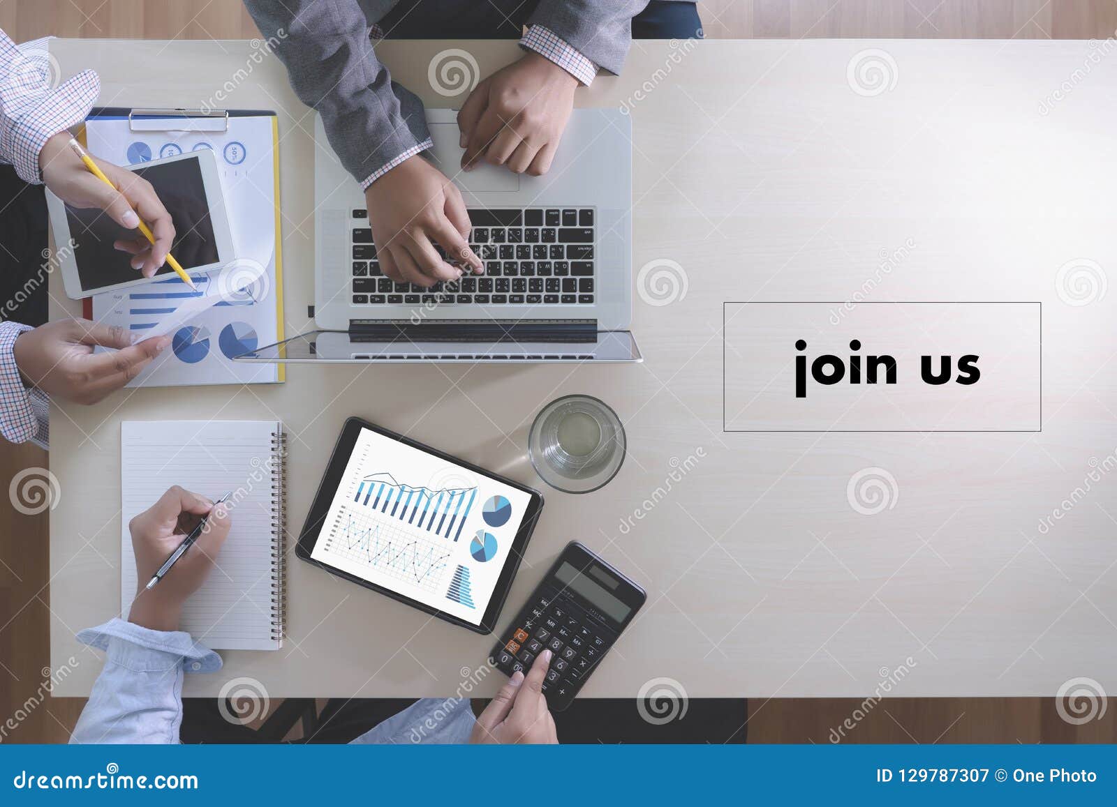 Join Us Concept Businessman Working at Office JOIN OUR TEAM Stock Image ...