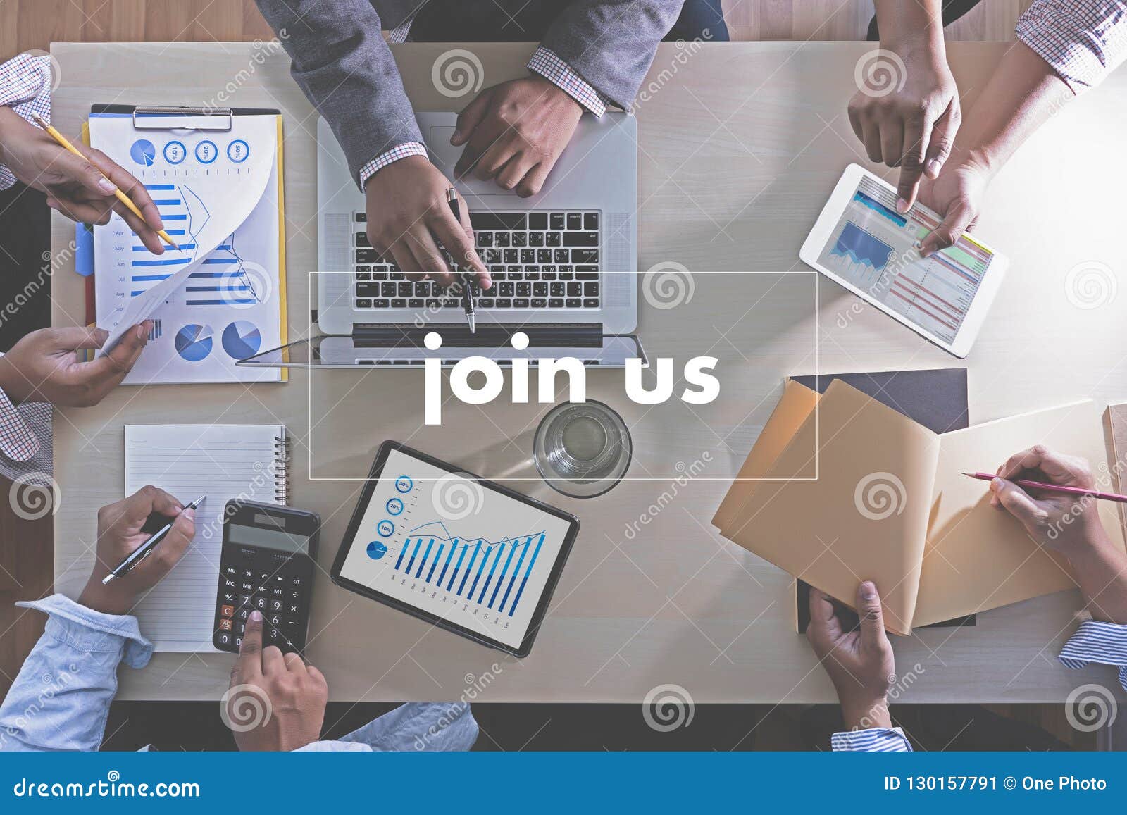 Join Us Concept Businessman Working at Office JOIN OUR TEAM Stock Image ...