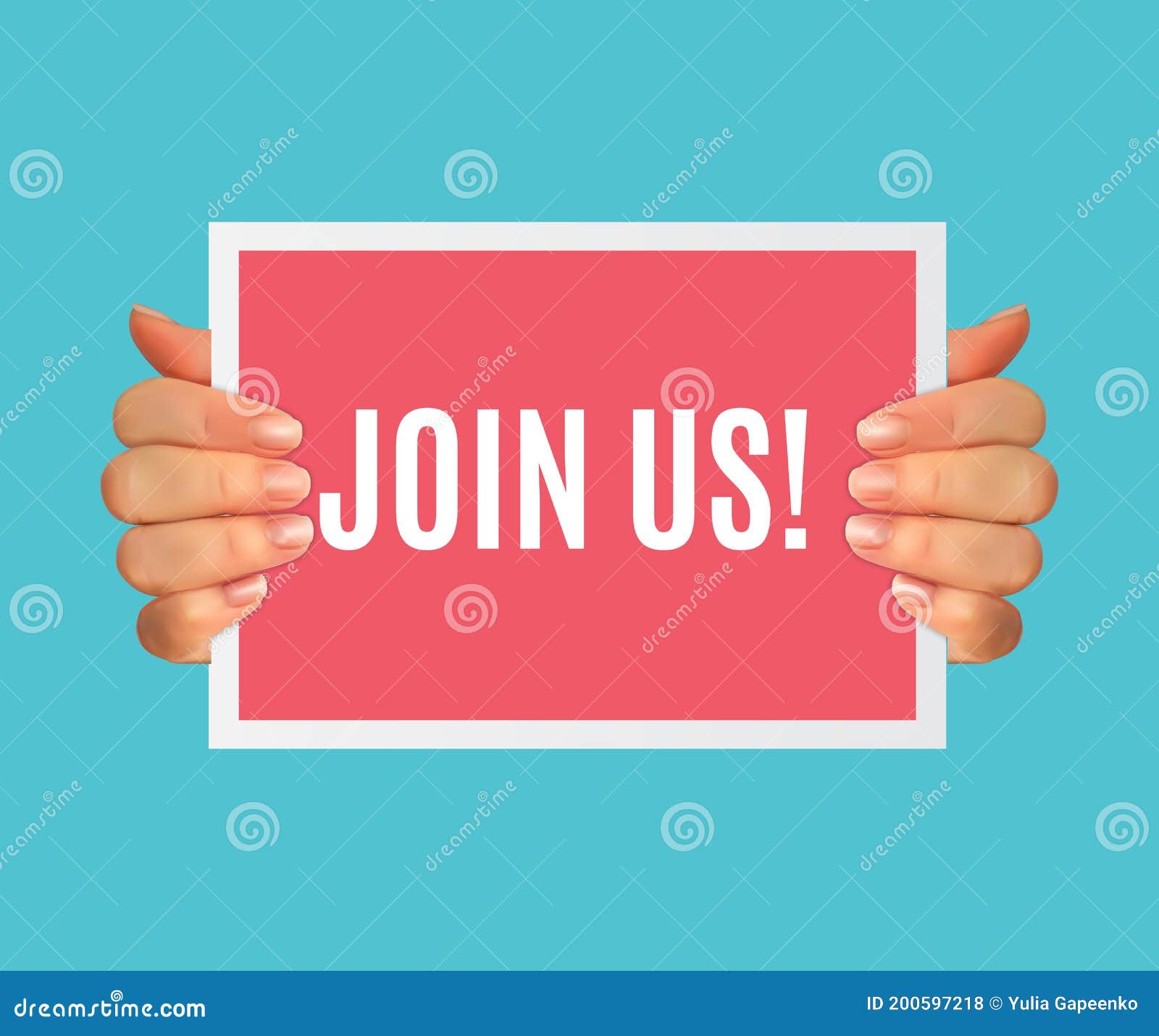 Join Us Concept of Important Announcement. Vector Illustration Stock ...