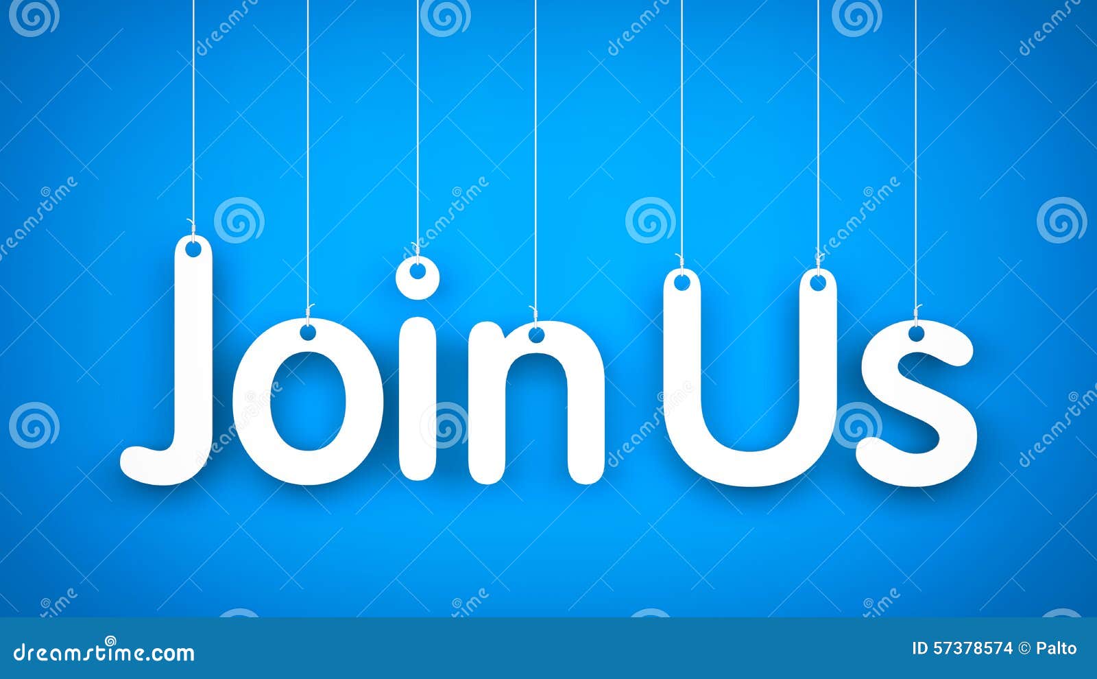 Join Us stock illustration. Illustration of hanging, banner - 57378574