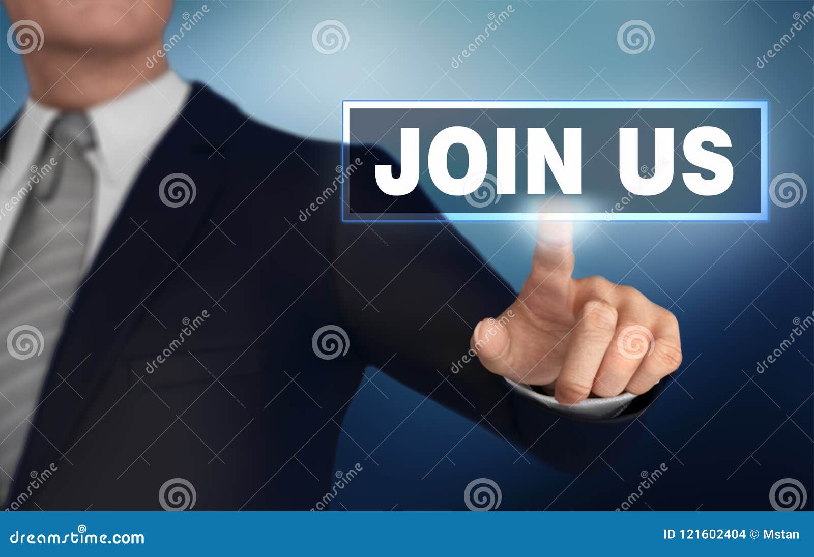 Join Us Pushing Concept 3d Illustration Stock Photo - Image of recruit ...