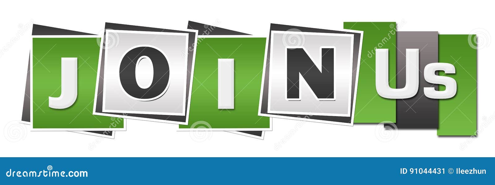 Join Us Green Grey Stripes Squares Horizontal Stock Illustration ...
