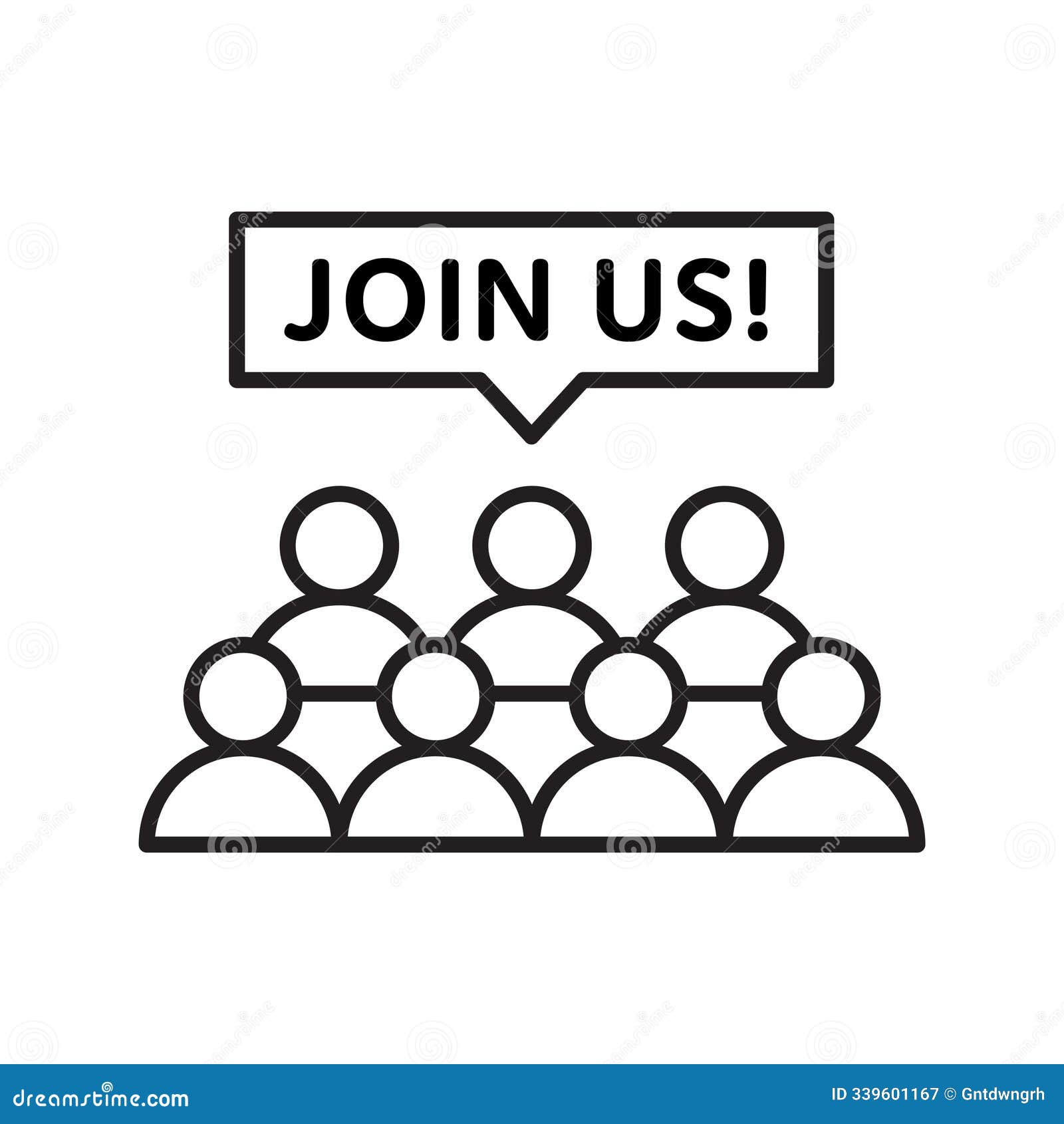 Join Us Icon, Symbol for Hiring, Membership Subscribe Registration ...