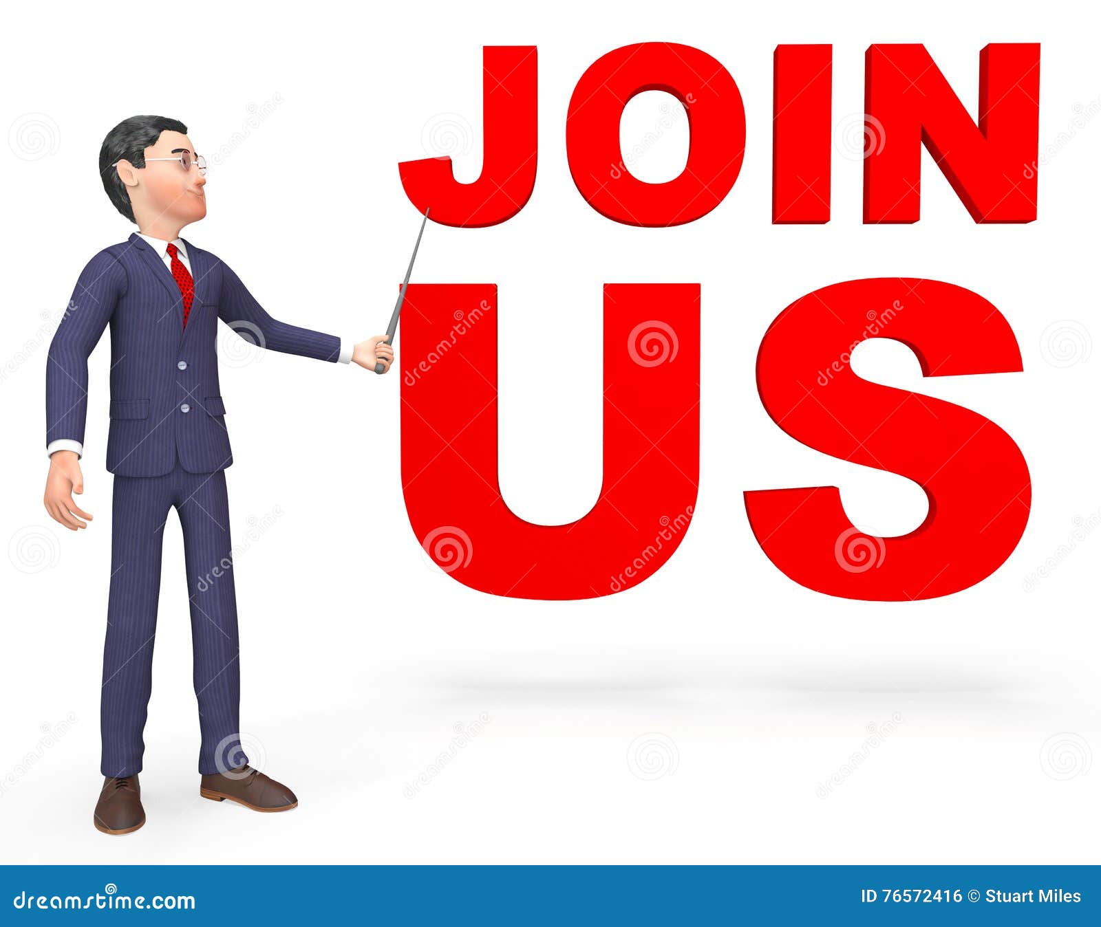 Join Us Indicates Sign Up and Application 3d Rendering Stock ...