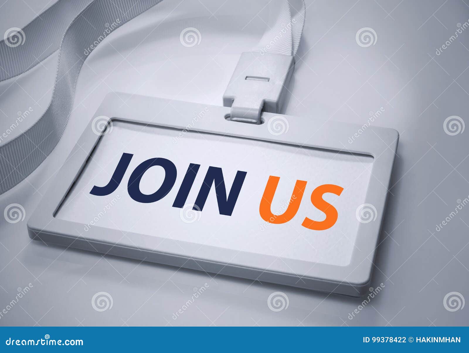 JOIN US Message On Identification Card Background. Stock Photo - Image ...