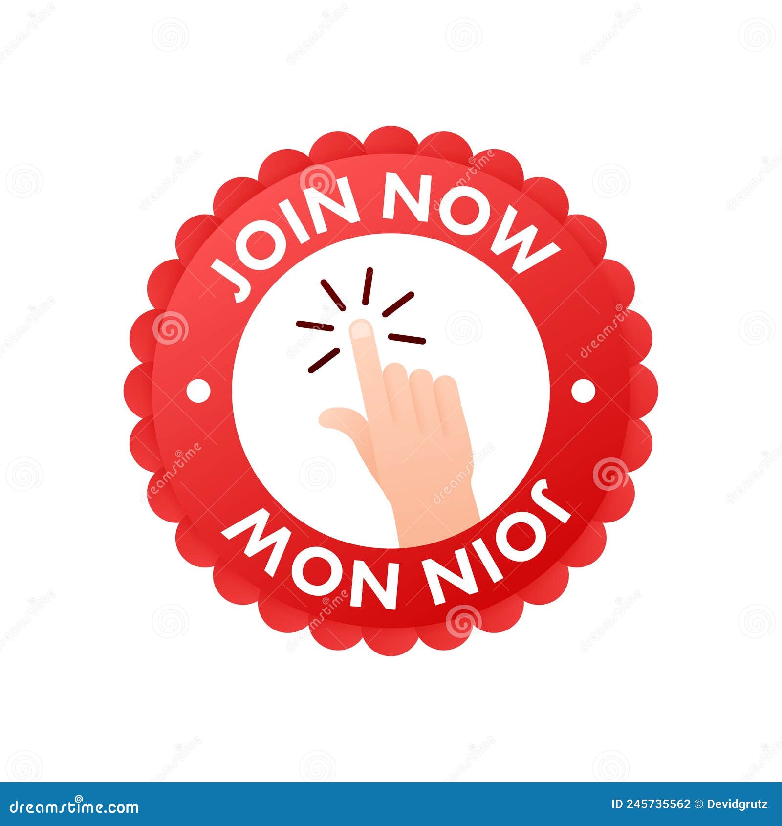 Join Us Now Label. Web Banner Template. Vector Stock Illustration ...