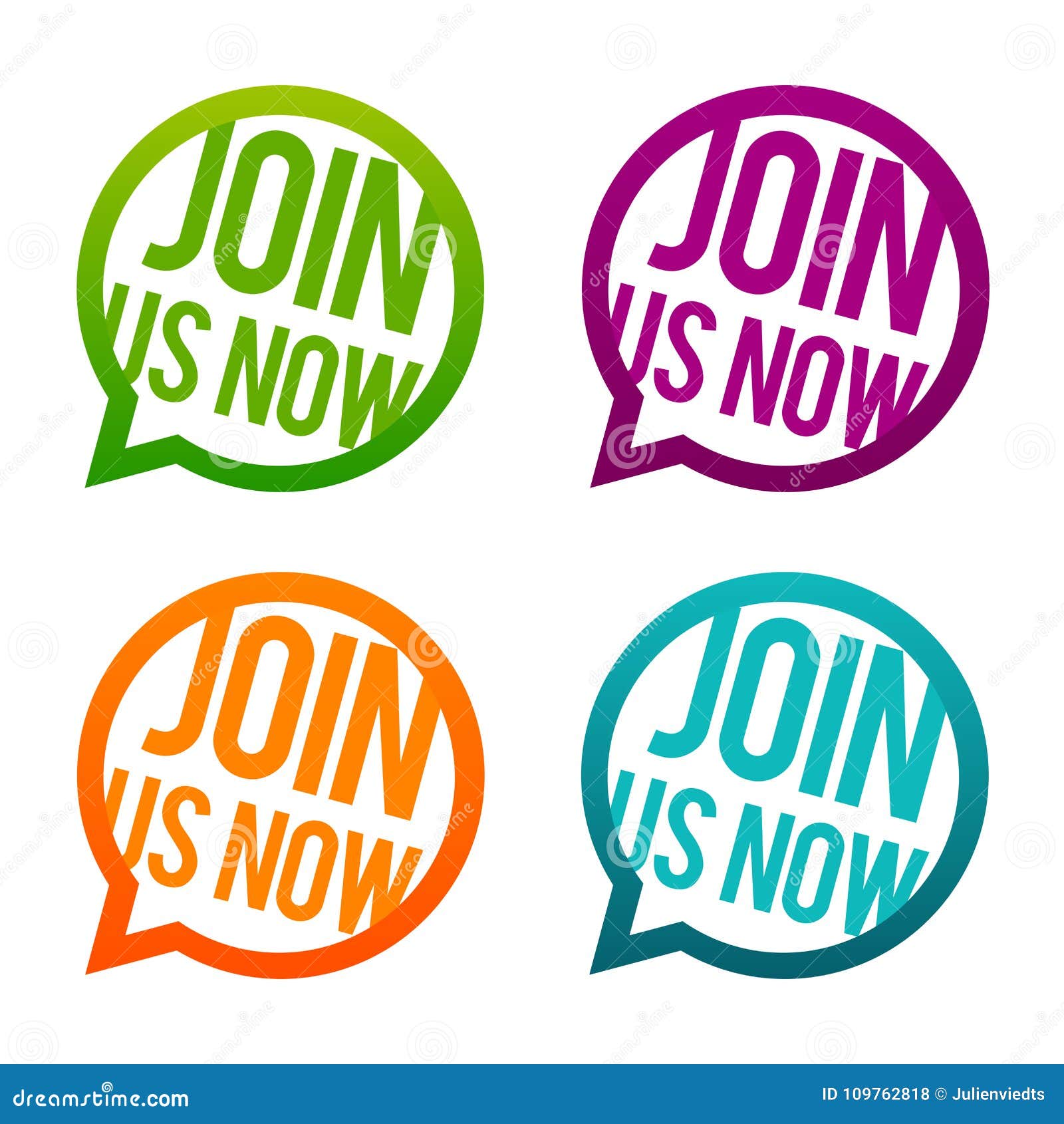 Join Us Now Round Buttons. Circle Eps10 Vector. Stock Vector ...