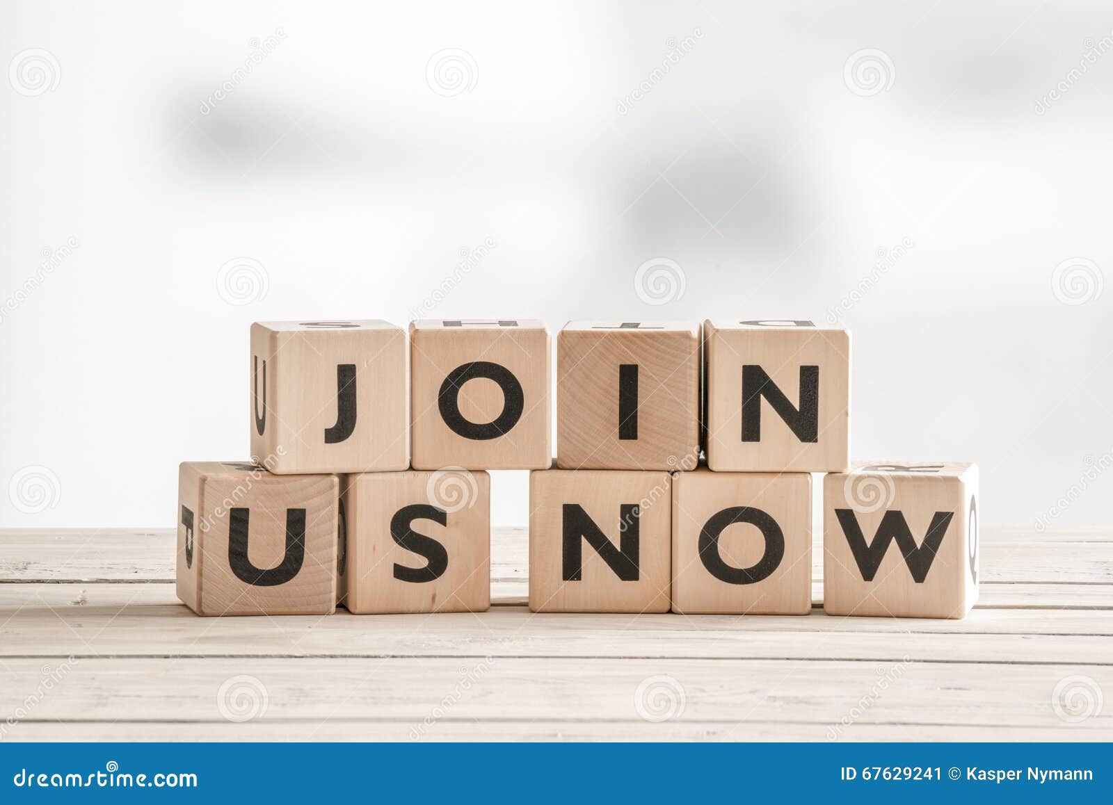 Join Us Now Sign Wooden Blocks Table Stock Photos - Free & Royalty-Free ...