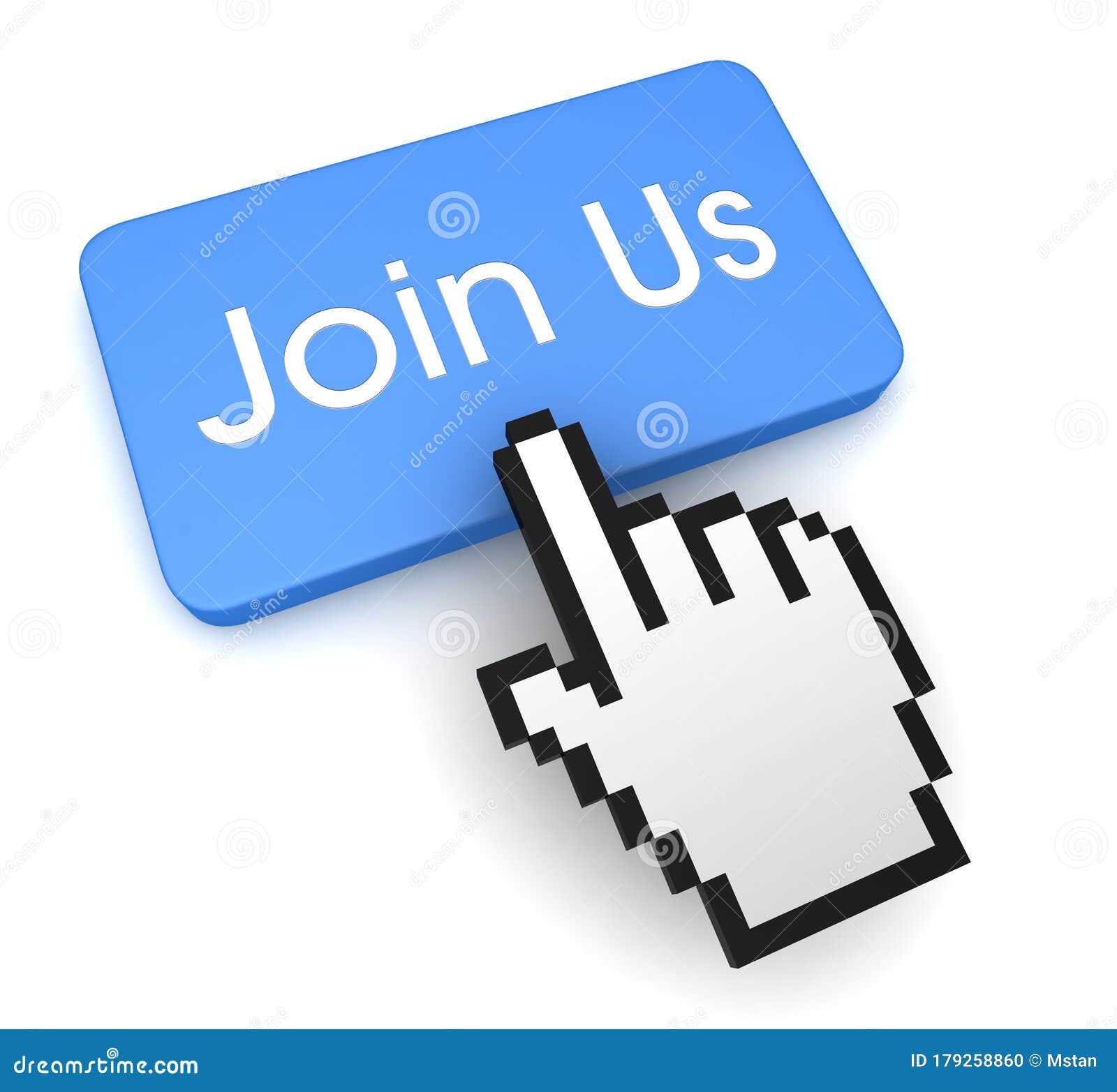 Join Us Push Button Concept 3d Illustration Stock Illustration ...