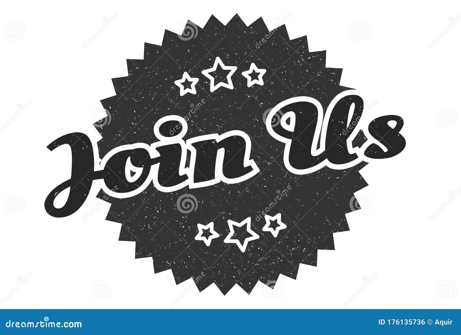 Join Us Sign. Join Us Vintage Retro Label Stock Vector - Illustration ...