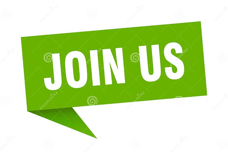 Join us speech bubble. stock vector. Illustration of join - 153664608