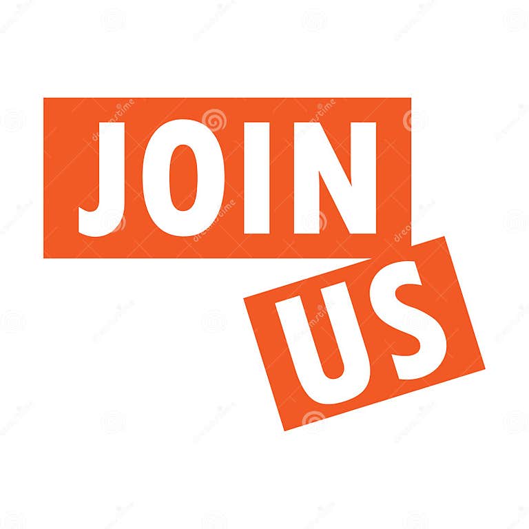 Join us sticker design stock vector. Illustration of company - 233847299