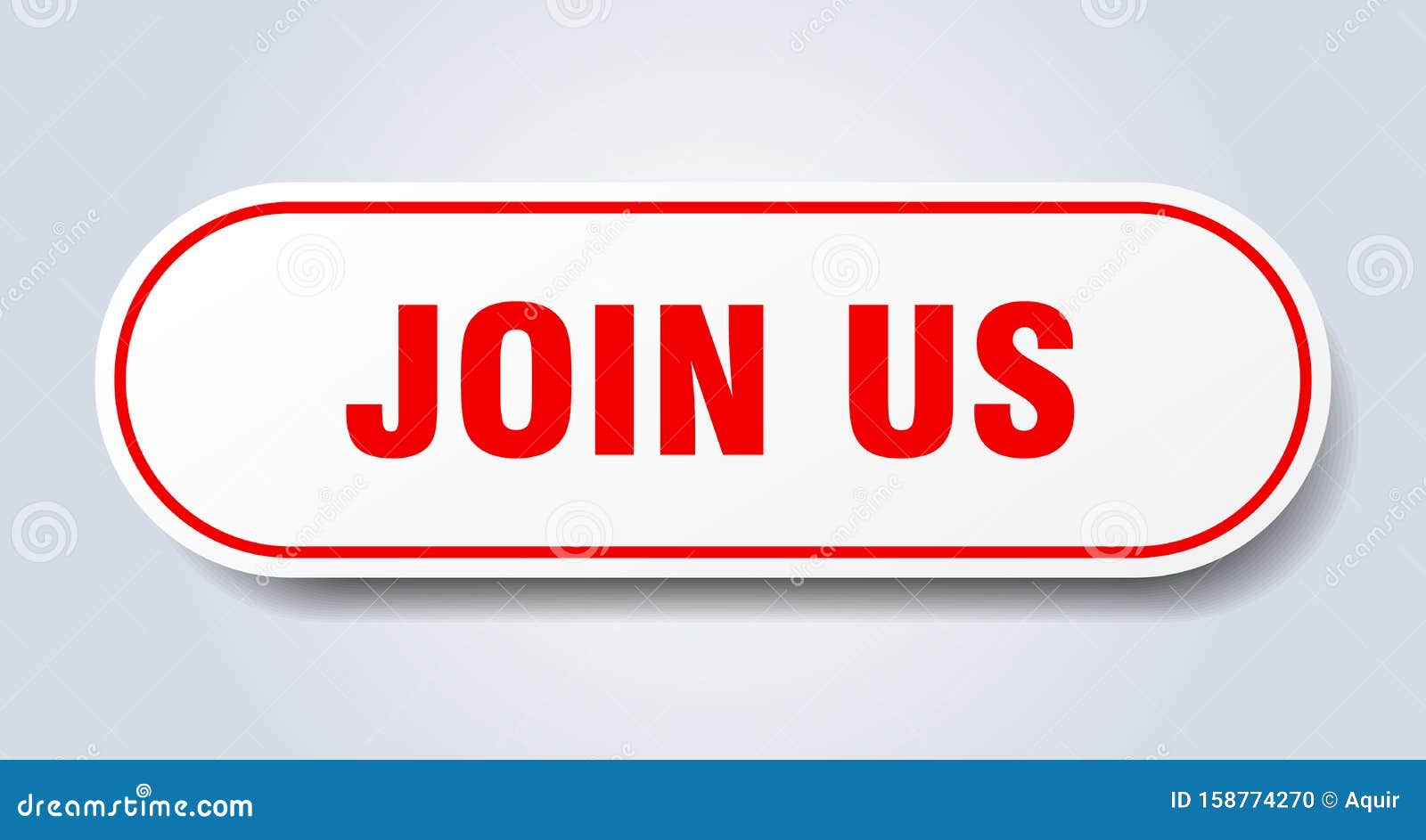 Join us sticker. stock vector. Illustration of join - 158774270