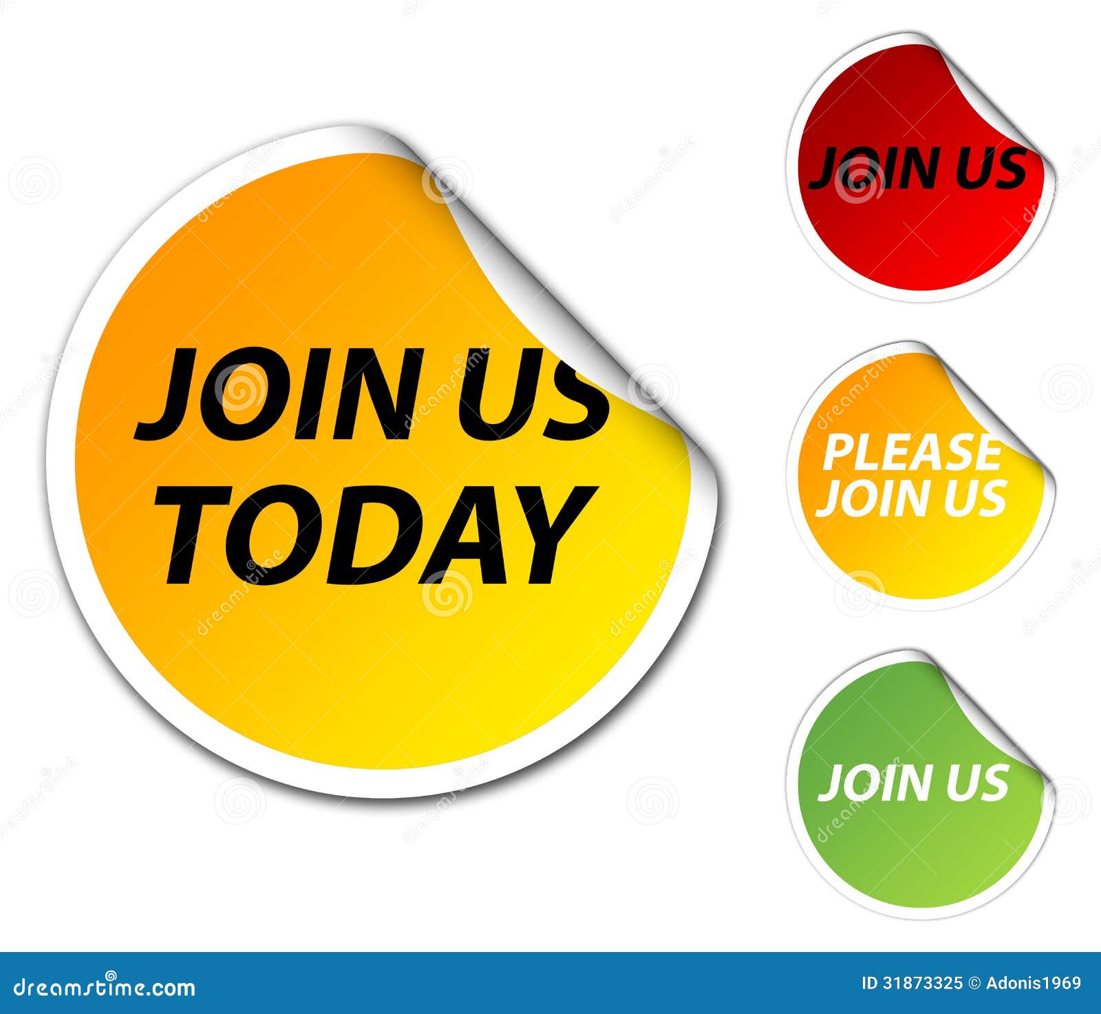 Join us stickers stock illustration. Illustration of join - 31873325