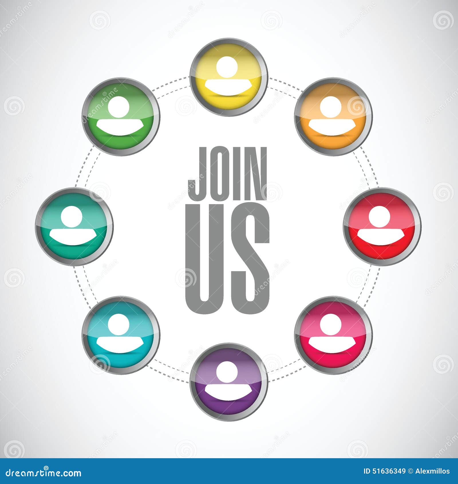 Join Us Team Diagram Sign Concept Stock Illustration - Illustration of ...