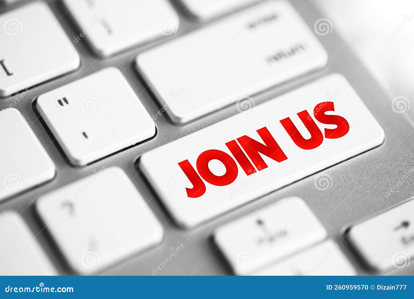 Join Us Text Button on Keyboard, Concept Background Stock Photo - Image ...