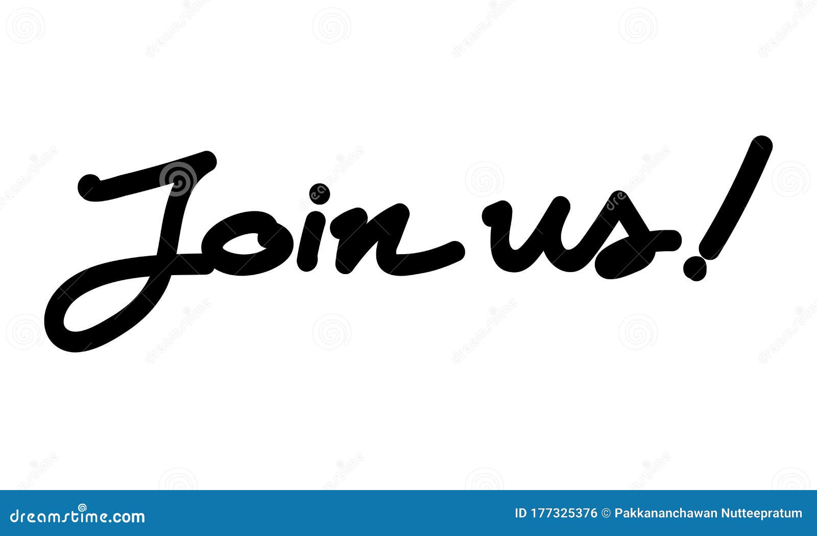 Join Us Text Isolated on a White Background Stock Vector - Illustration ...