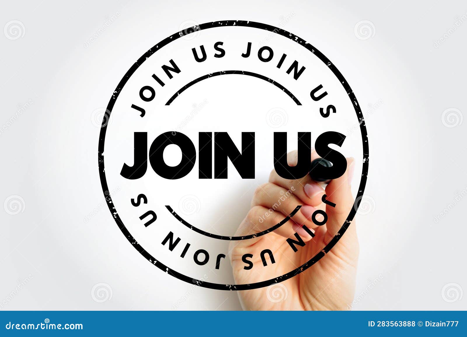 Join Us Text Stamp, Concept Background Stock Photo - Image of online ...