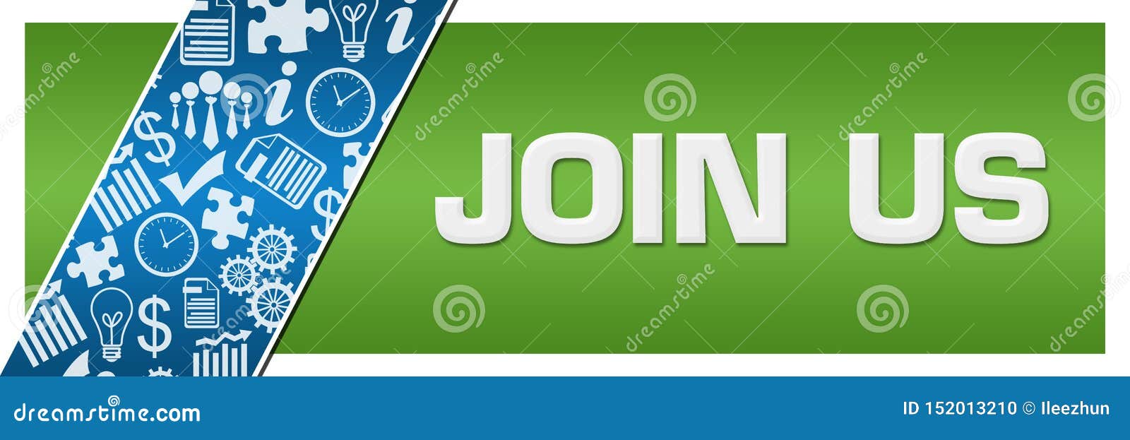 Join Us Blue Business Element Green Left Side Stock Illustration ...