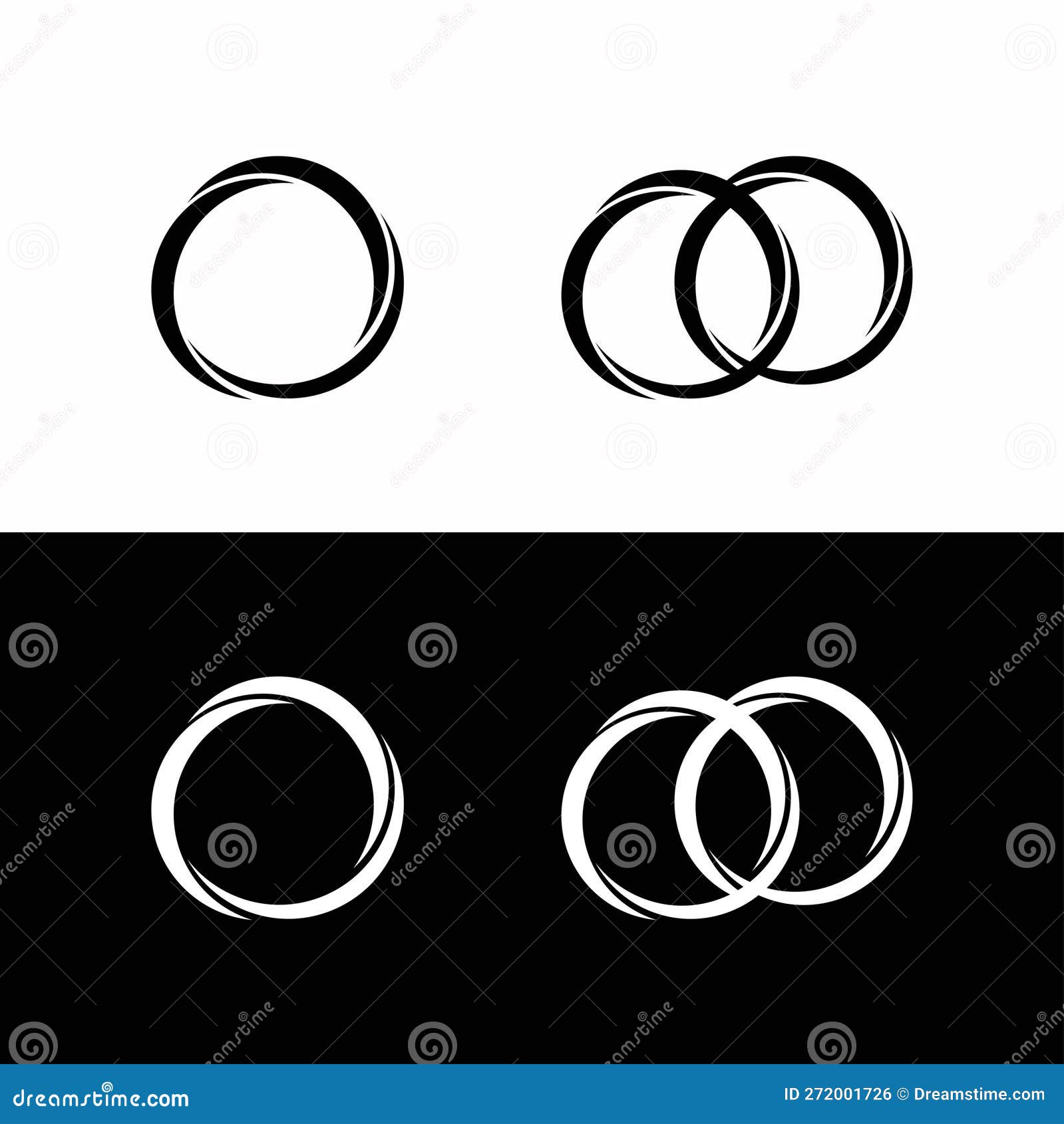 Joined Circle Vector Logo Design . Stock Vector - Illustration of ...