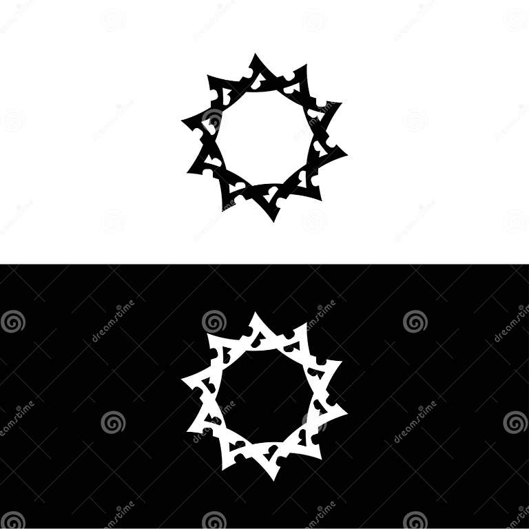 Joined Circle Vector Logo Template Design . Circle Icon Illustration ...