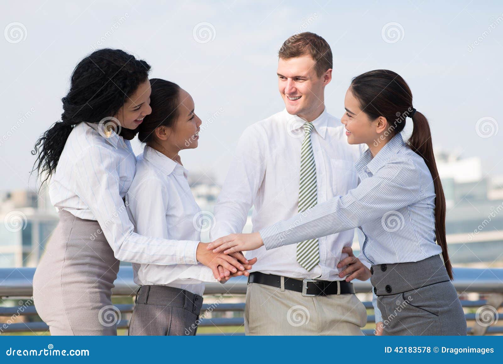 Joined efforts stock photo. Image of colleagues, palm - 42183578