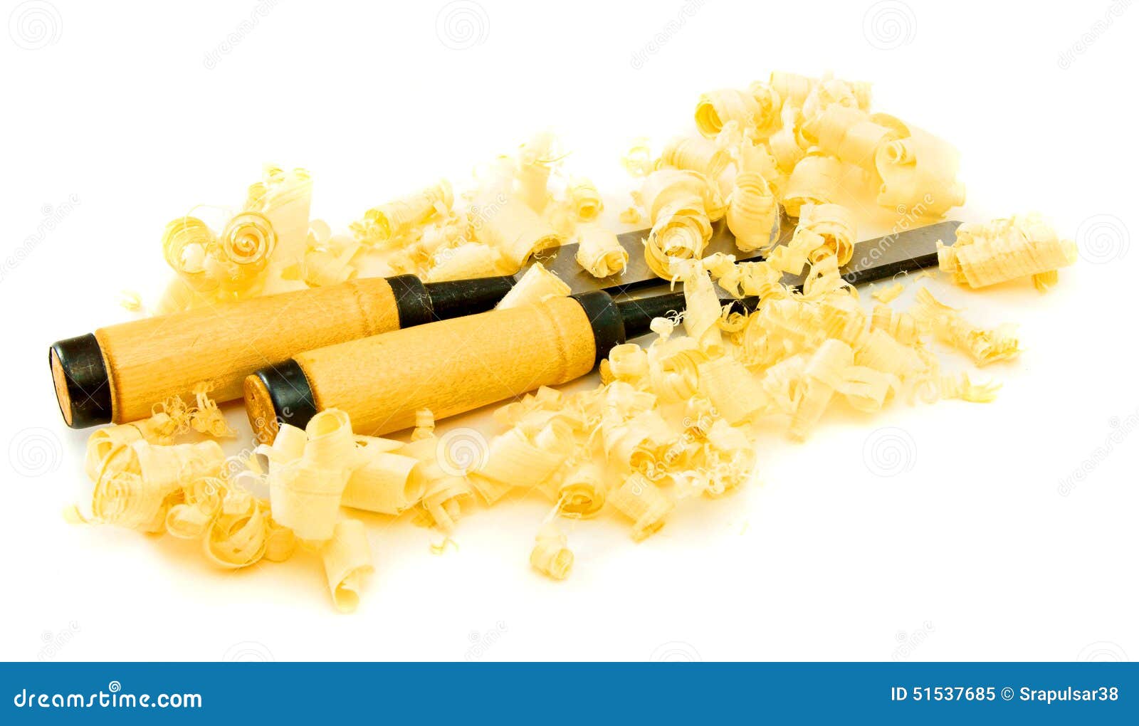 Joiner S Tools Chisel And Shaving On A White Stock Image Image Of