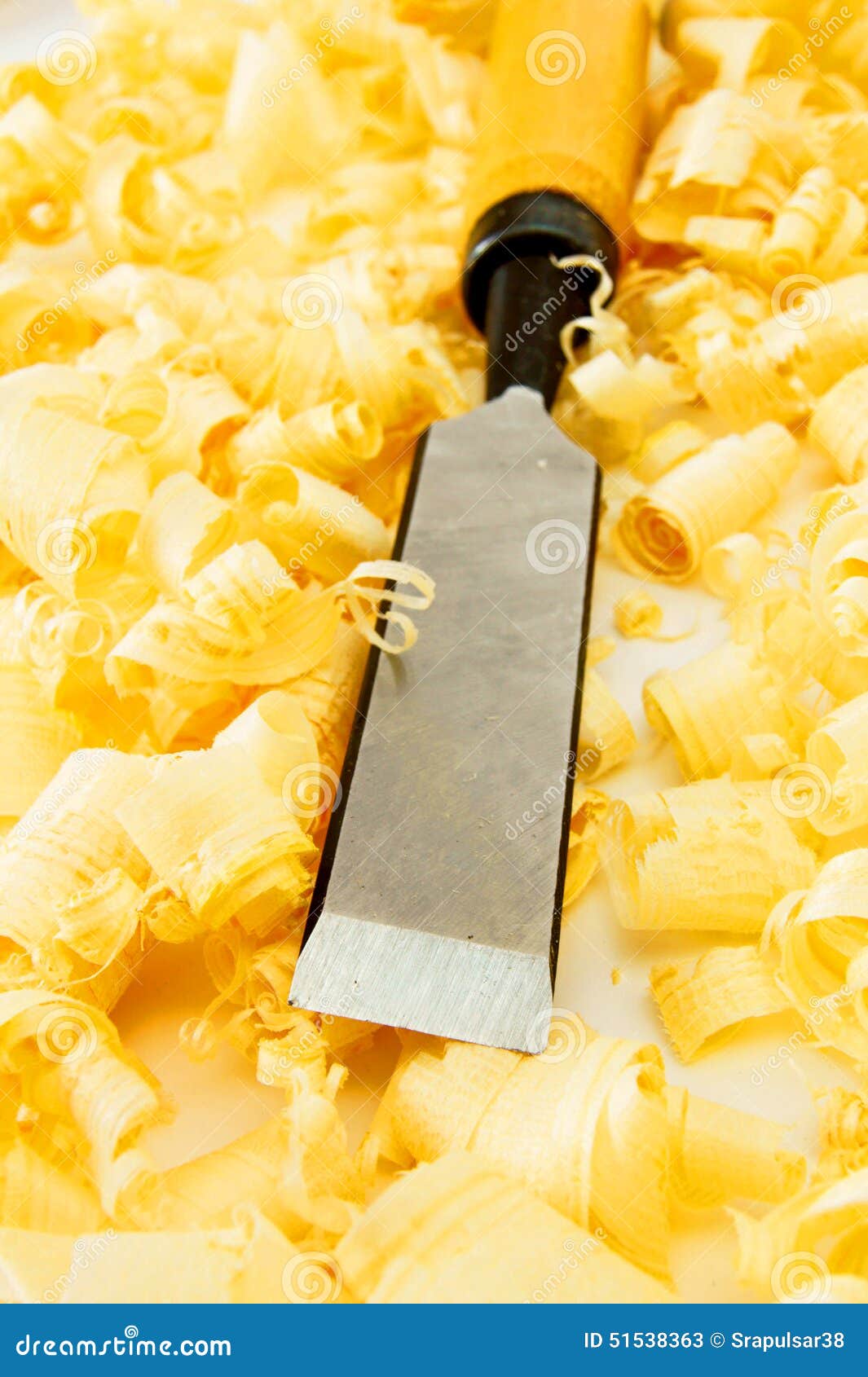 Joiner S Tools Chisel And Wooden Shaving Stock Image Image Of