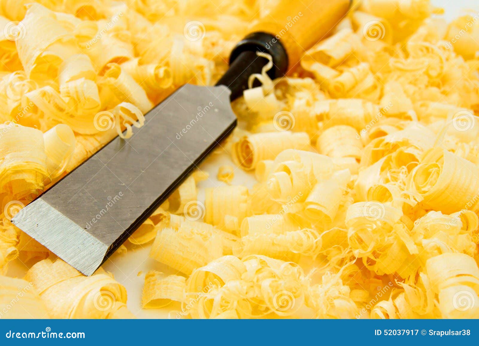 Joiner S Tools Chisel And Wooden Shaving Stock Image Image Of