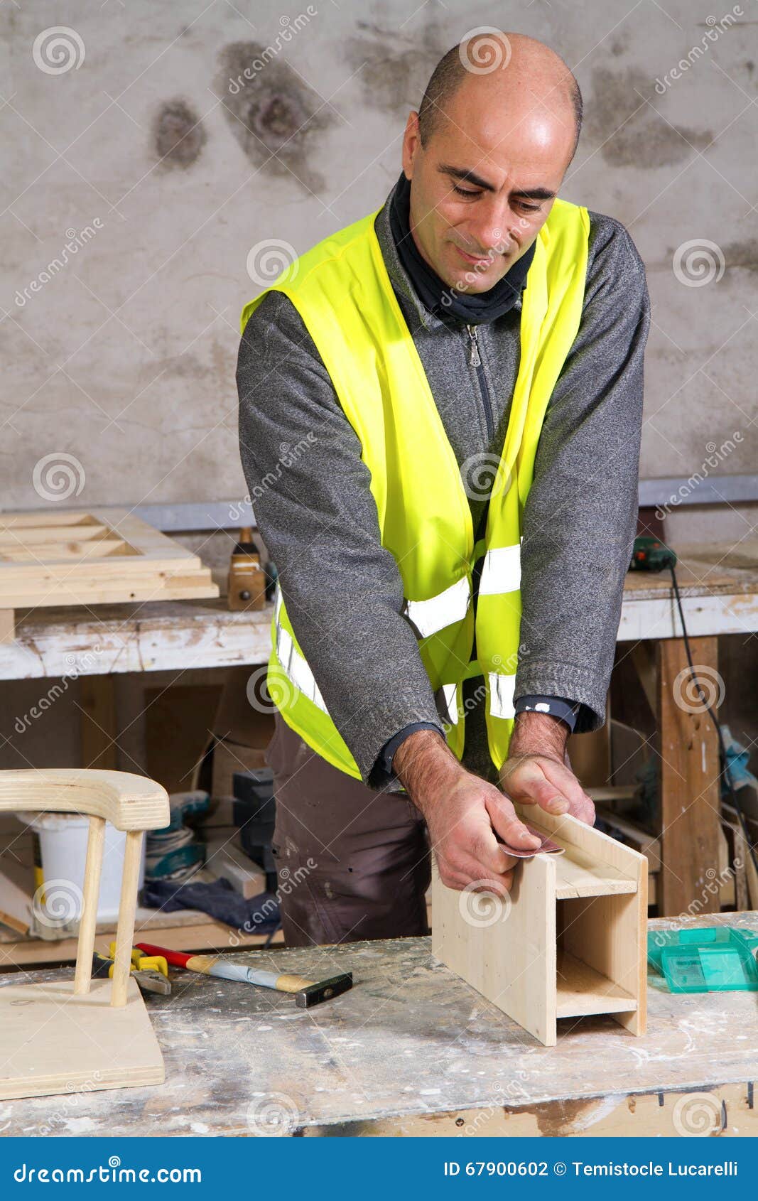 Joiner at work stock photo. Image of wooden, joiners - 67900602