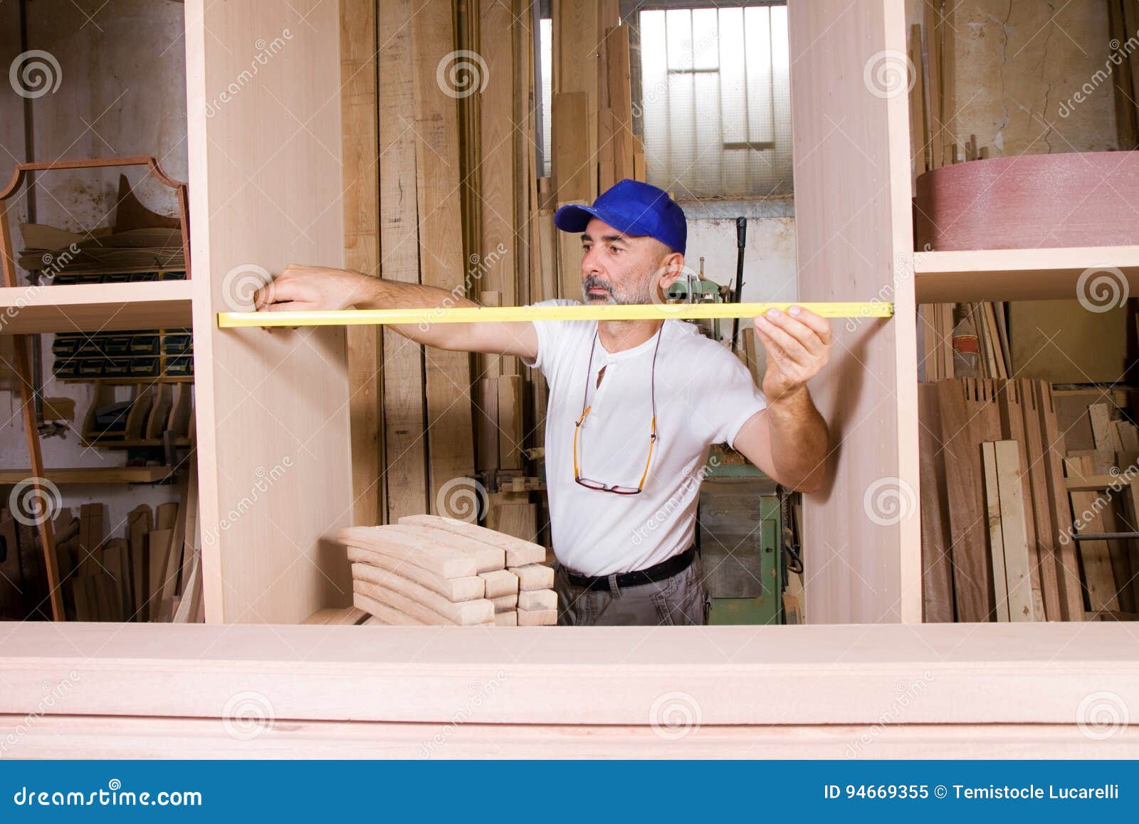 Joiner at work stock image. Image of cabinetmaker, carpentry - 94669355