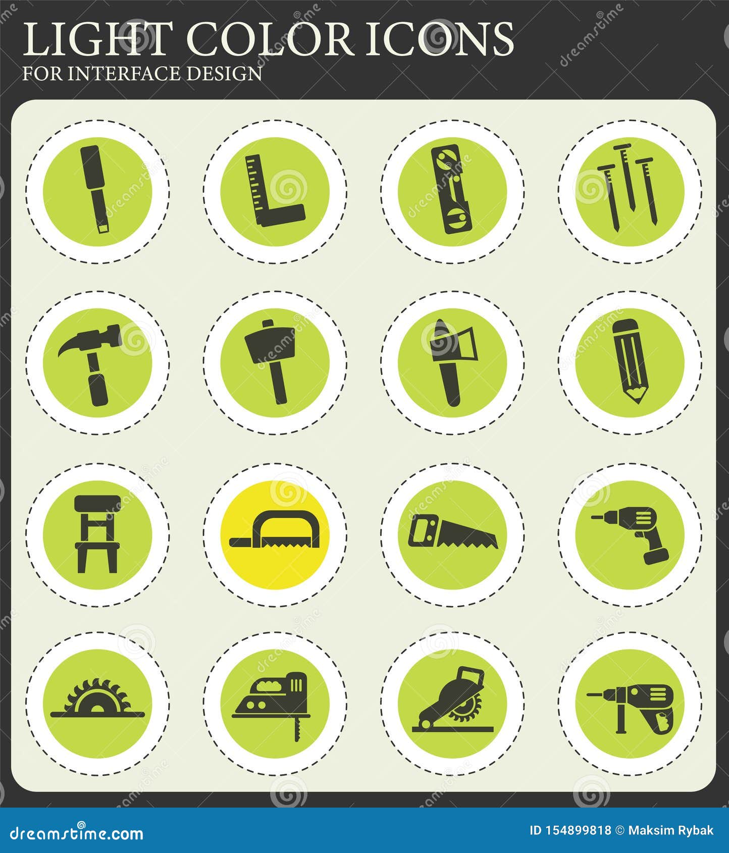 Joinery Icon Set Cartoon Vector | CartoonDealer.com #88215413