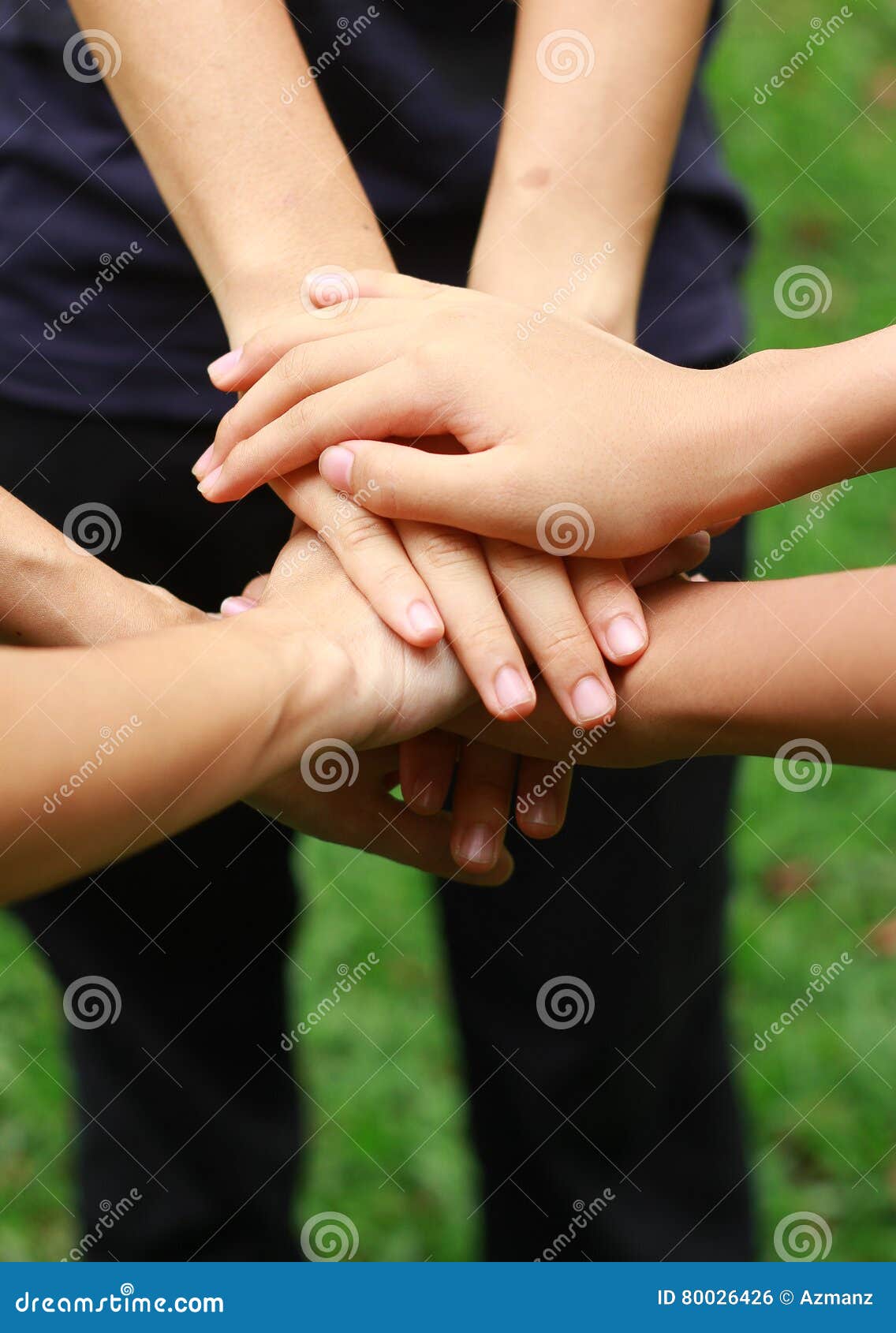 Joining hand together stock photo. Image of teamwork - 80026426