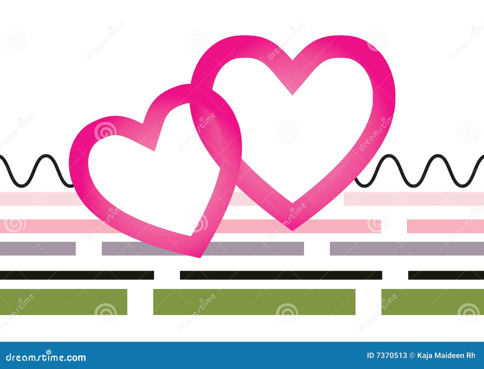 Joining Hearts stock vector. Illustration of bright, innovative - 7370513